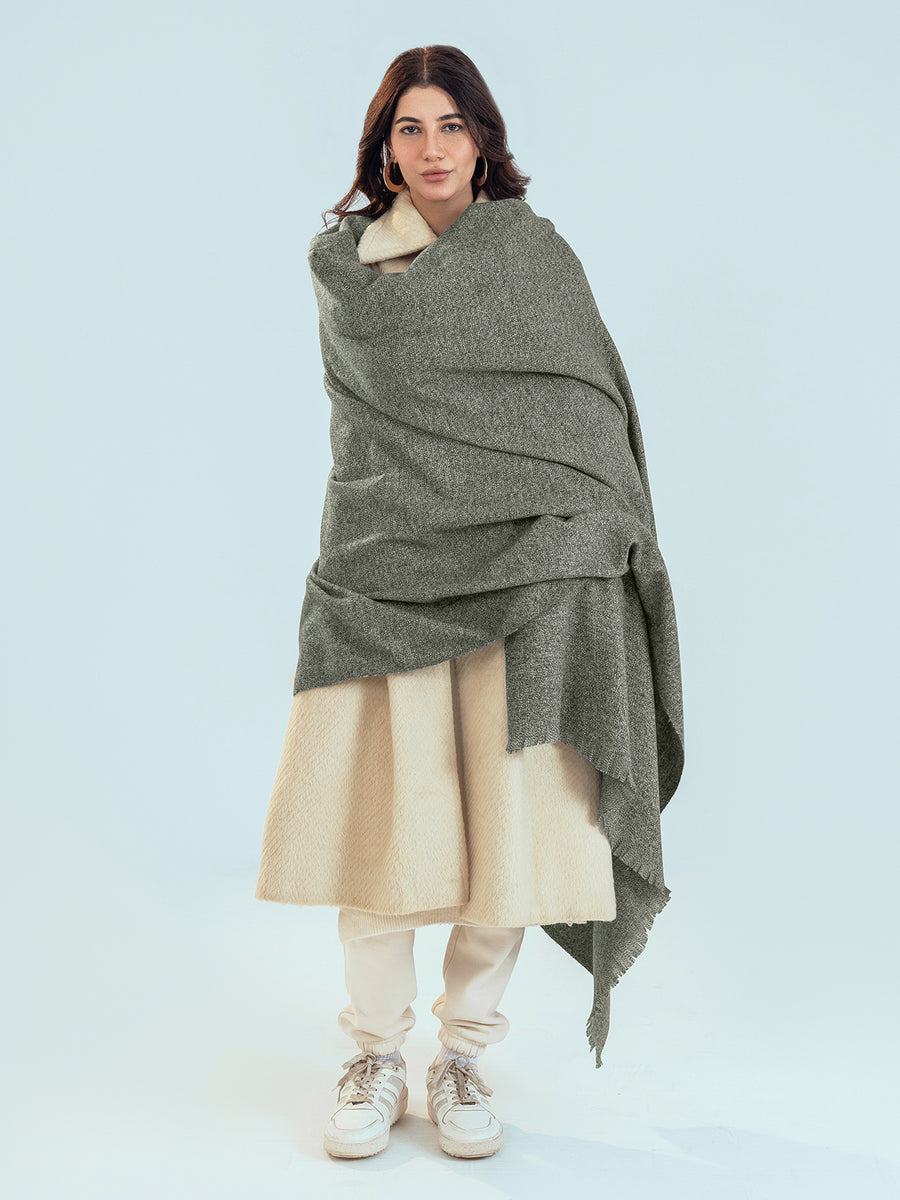 Pure Cashmere Wool Shawl Titanium – Elegance in Every Drape – The Hijab ...