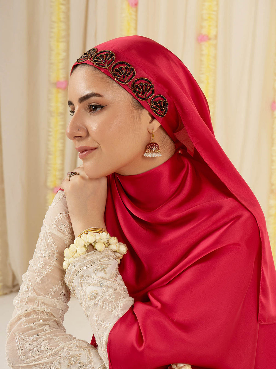 Wedding Hijabs and Bridal Hijabs in Hot Pink color – The Hijab Company