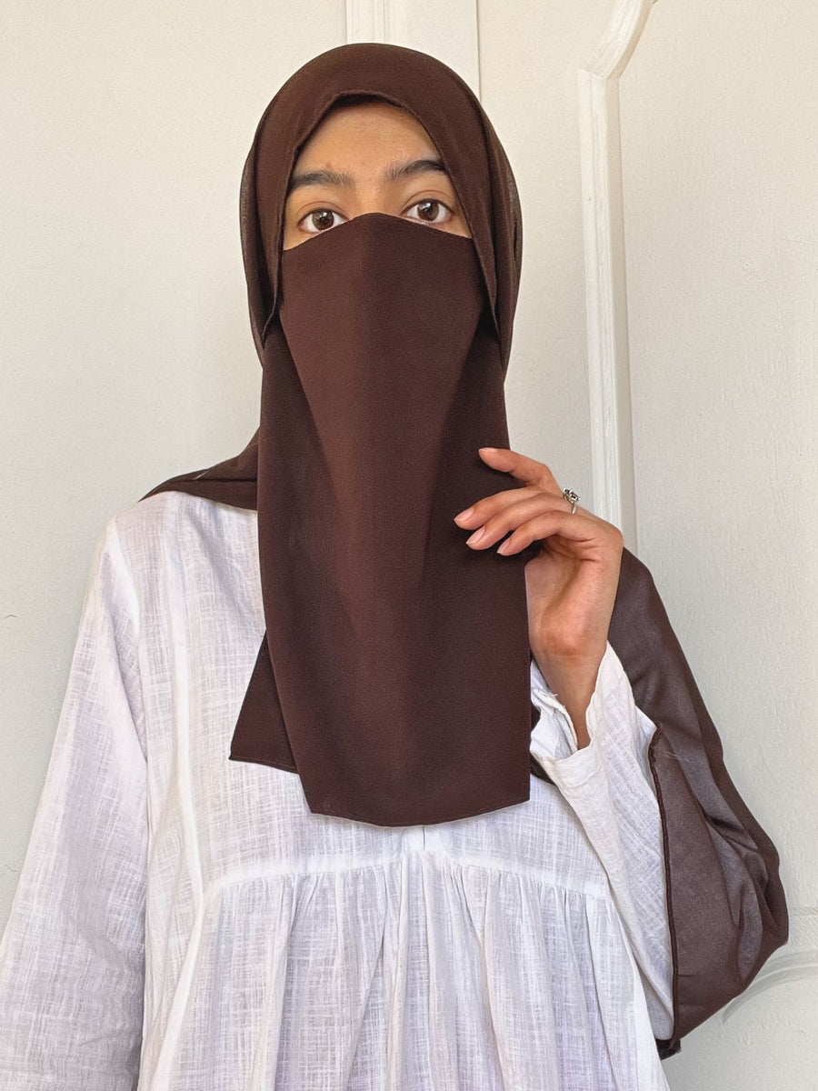 Georgette Chiffon Matching Hijab and Niqab set – The Hijab Company