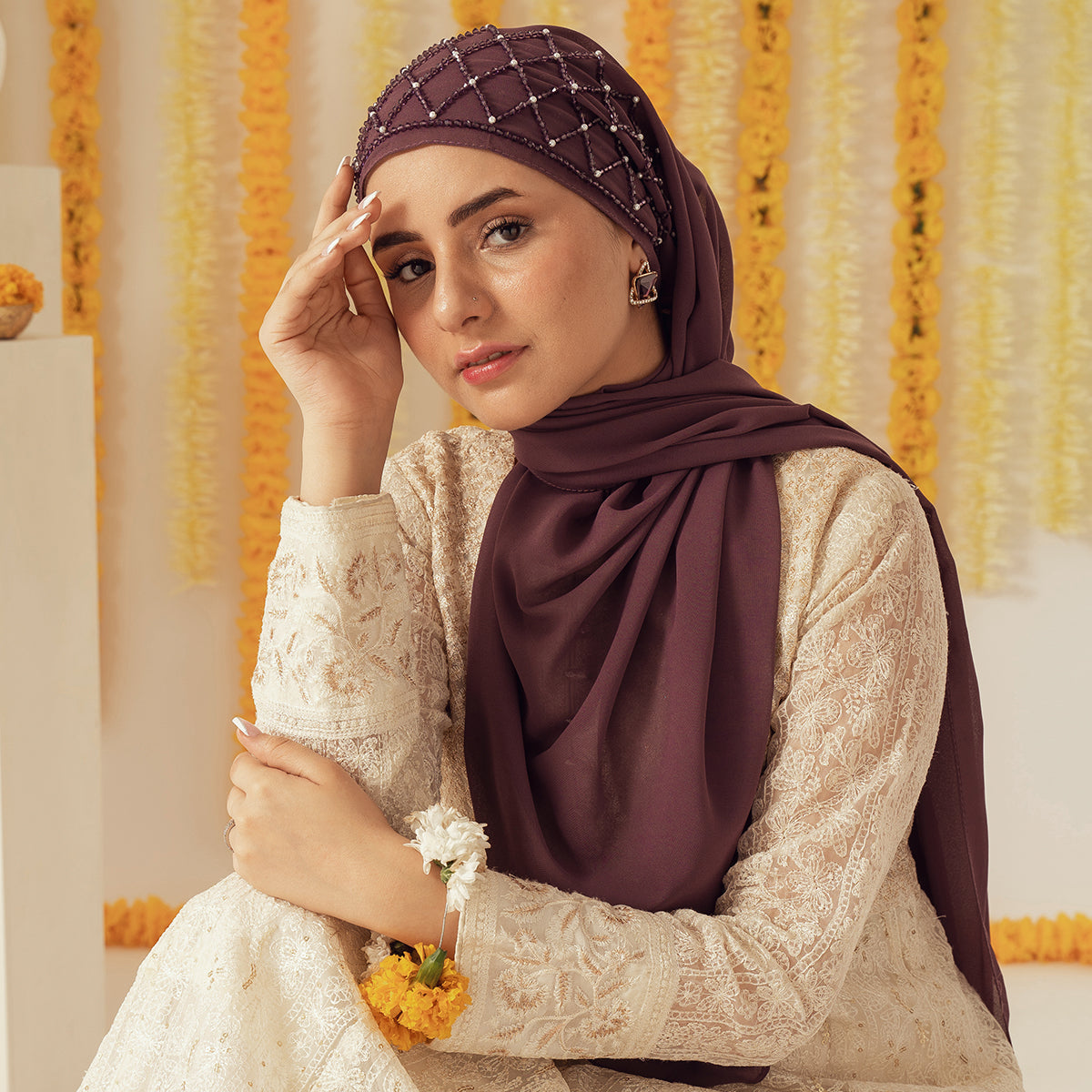 hijab style for wedding function